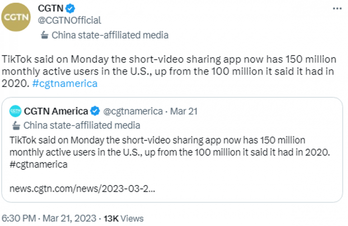 Chinese State Propaganda Goes to Bat for TikTok – Alliance For Securing ...